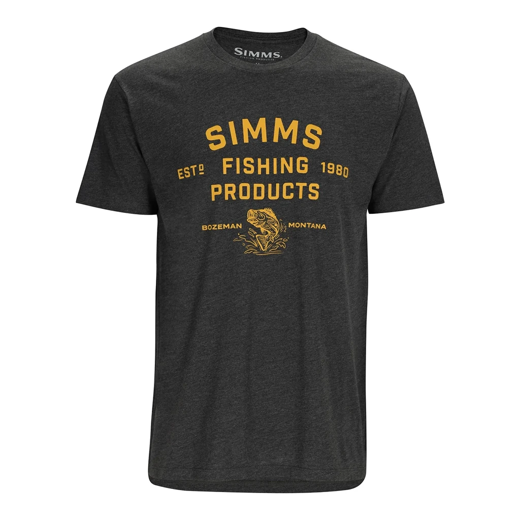 Simms Stacked Logo Bass T-Shirt | Natural Sports – Natural Sports - The ...
