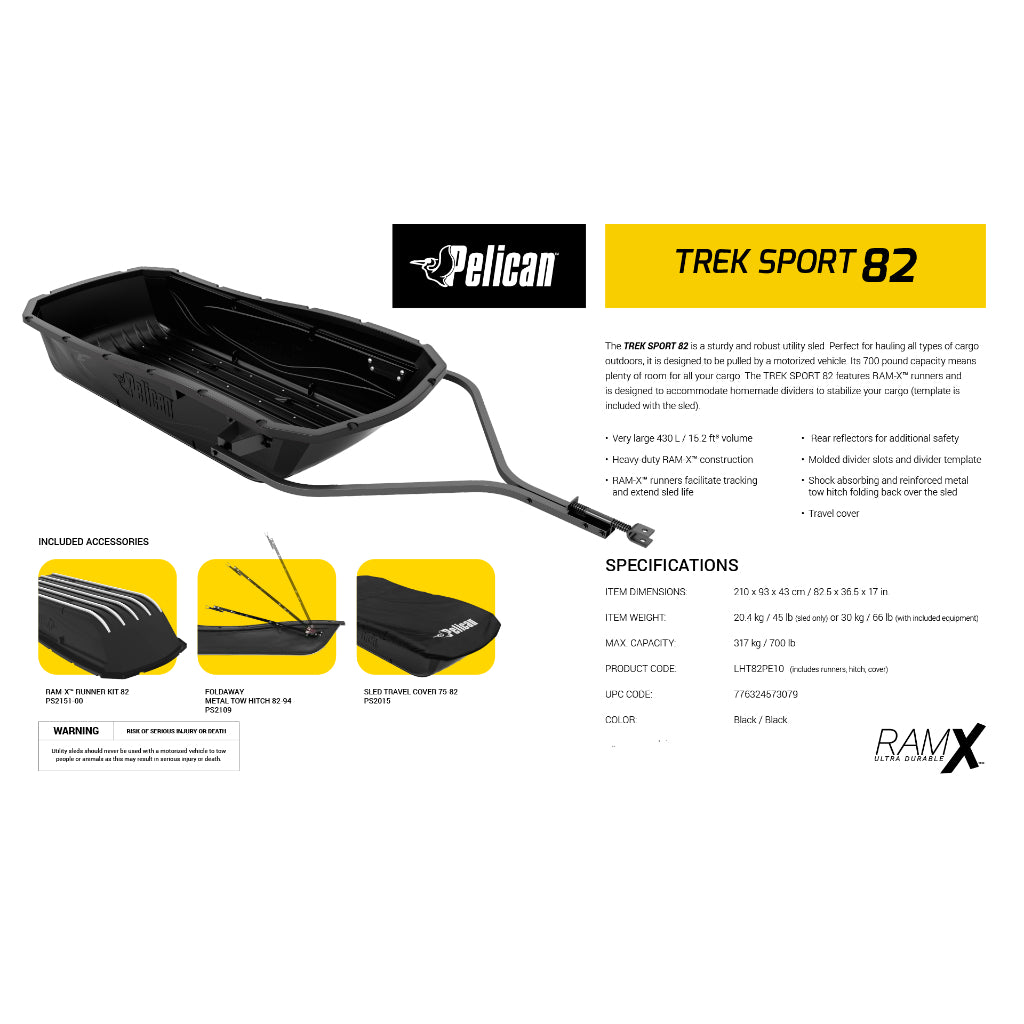Pelican Trek Sports 82 Sled Blackout Edition — Natural Sports - The ...